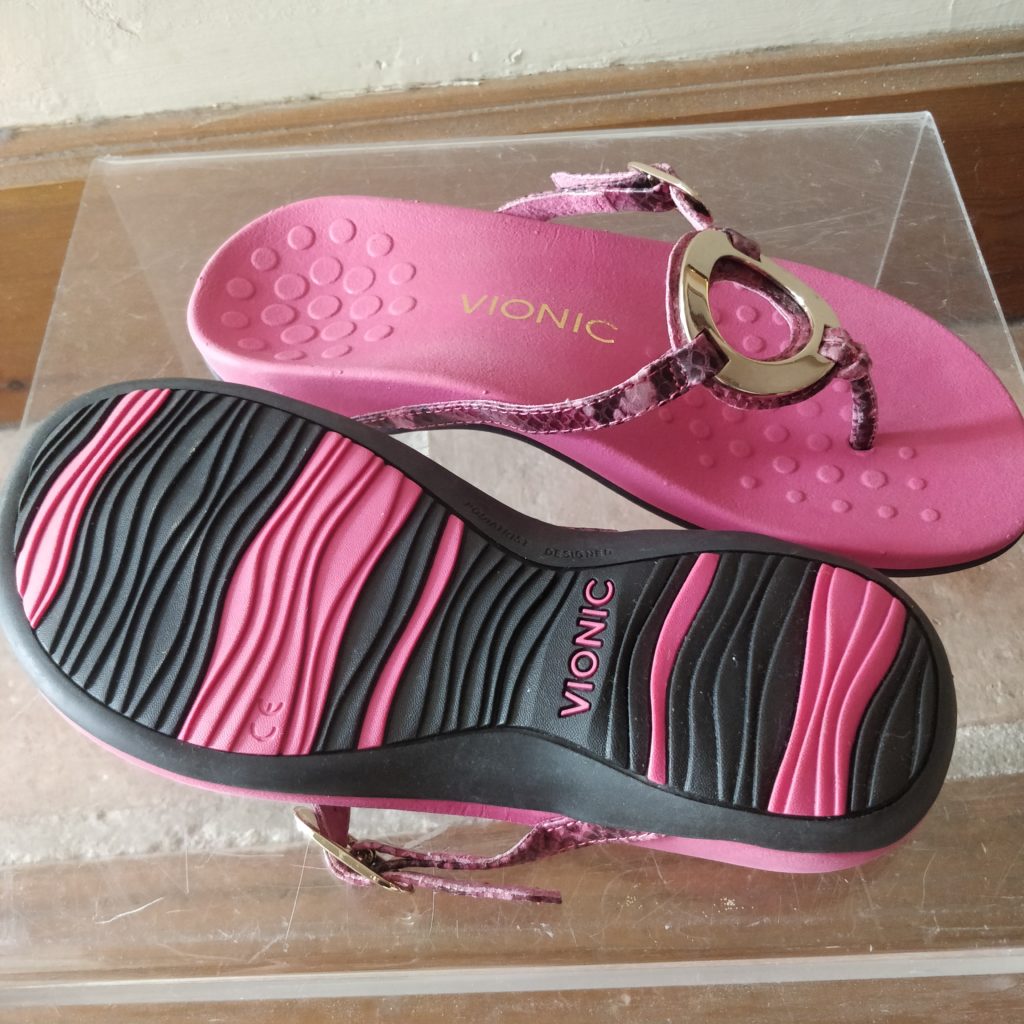 Vionic Karina Sandal in Raspberry Snake - 36EU - The Bodyworks Clinic ...